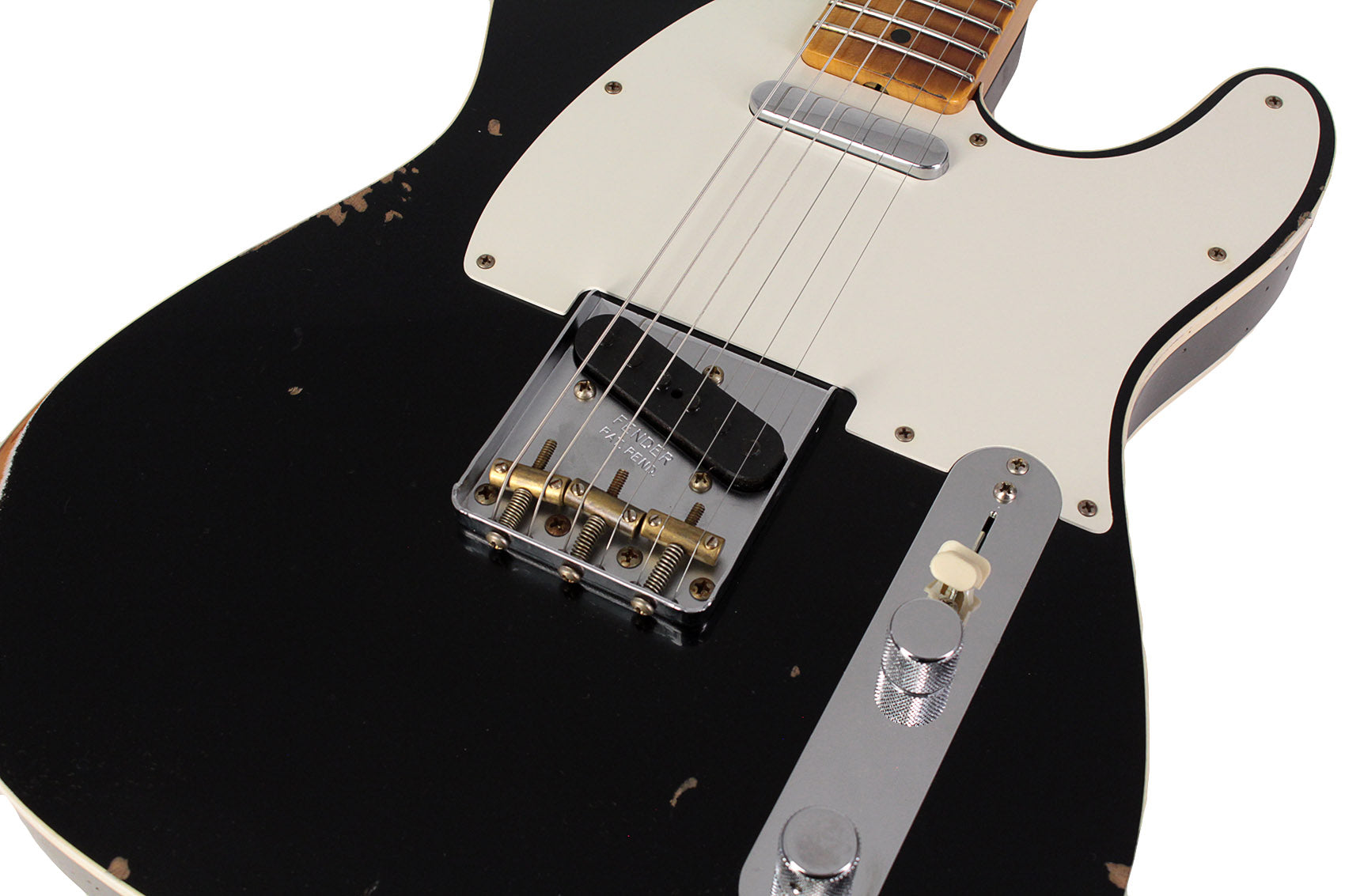 Fender Custom Shop 59 Tele Custom, Relic, Aged Black | Humbucker Music
