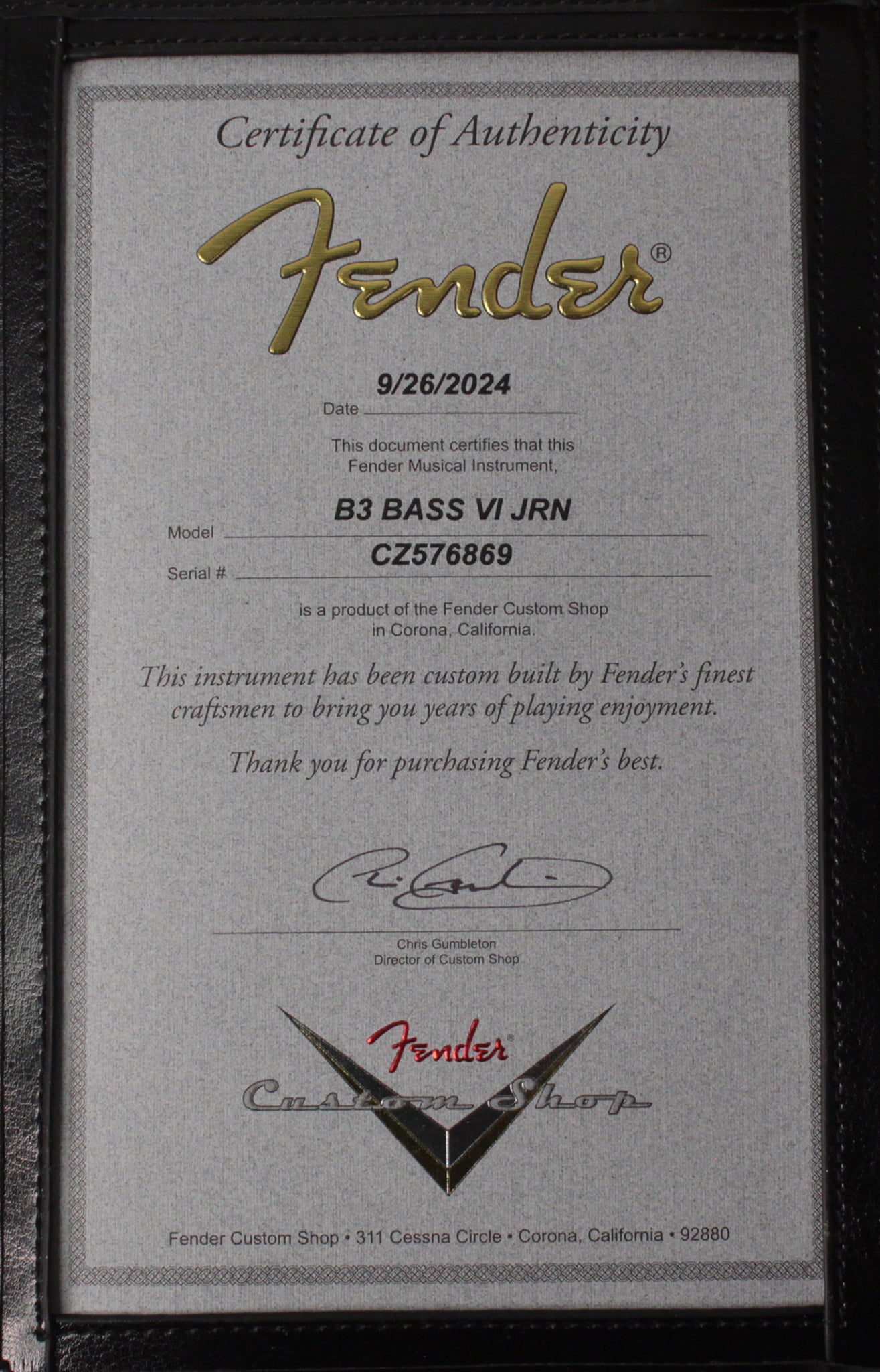 Fender Custom Shop Bass VI Guitar, Journeyman Relic, Aged Vintage Whit ...