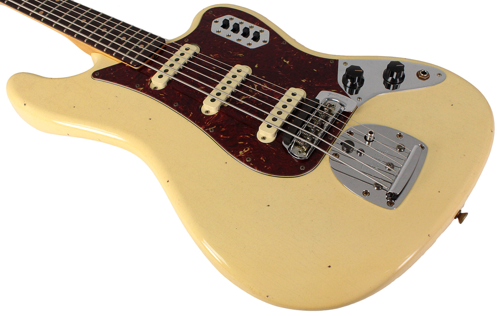 Fender Custom Shop Bass VI Guitar, Journeyman Relic, Aged Vintage Whit ...