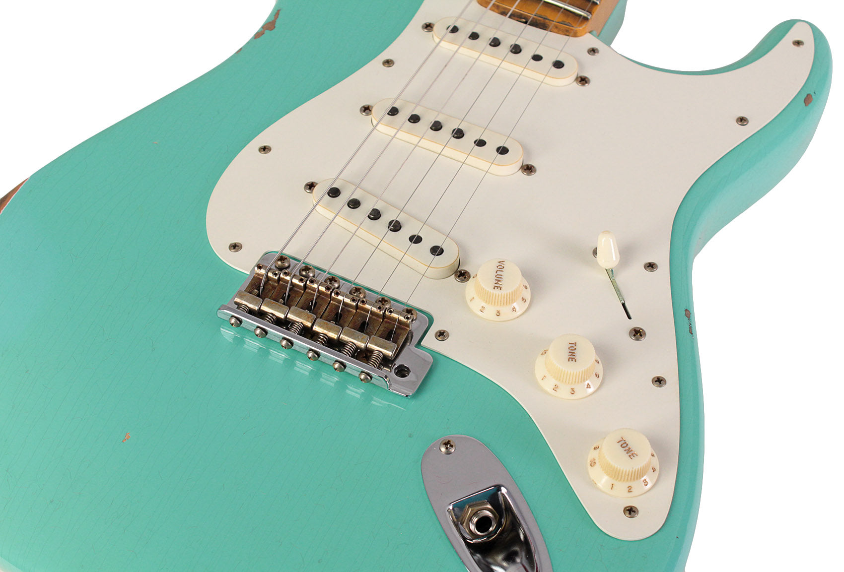 Fender Custom Shop Limited Fat '50s Strat Relic, Super Faded Aged Seaf ...