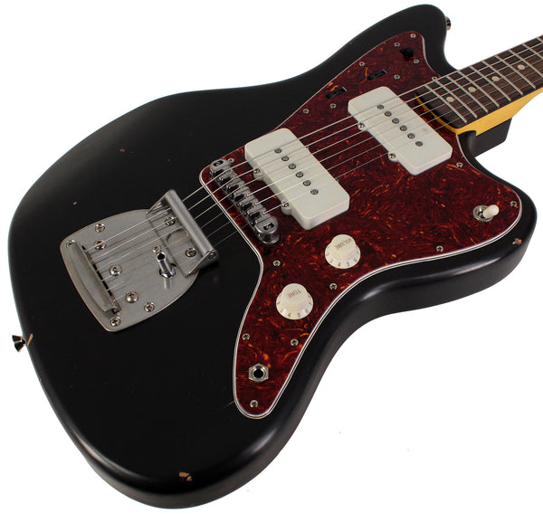 Nash JM63 Jazzmaster Guitar, Black, Light Aging | Humbucker Music