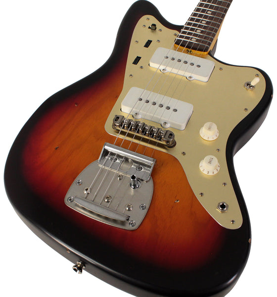 Nash JM63 Jazzmaster Guitar, 3 Tone Sunburst, Gold Anodized Pickguard ...