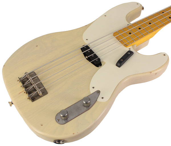 Nash PB55 Bass Guitar, Mary Kaye White, Light Aging | Humbucker Music