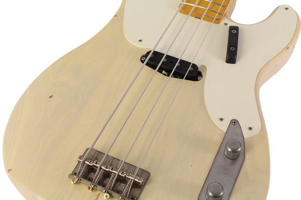 Nash PB55 Bass Guitar, Mary Kaye White, Light Aging | Humbucker Music