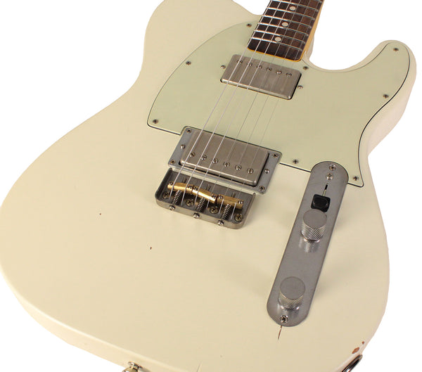 Nash T2HB Guitar, Olympic White, Light Aging | Humbucker Music