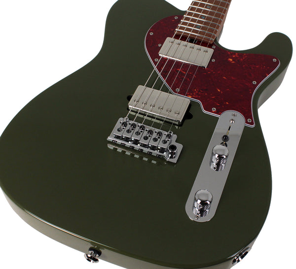 Suhr Select Classic T HH Guitar, Roasted Flamed Neck, Dark Forest Gree ...
