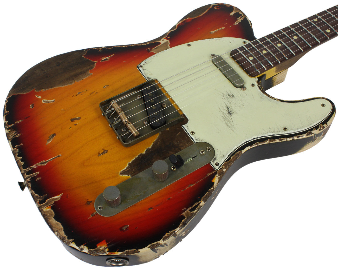 Nash T-63 Guitar, 3 Tone Sunburst - Extra Heavy Relic | Humbucker Music