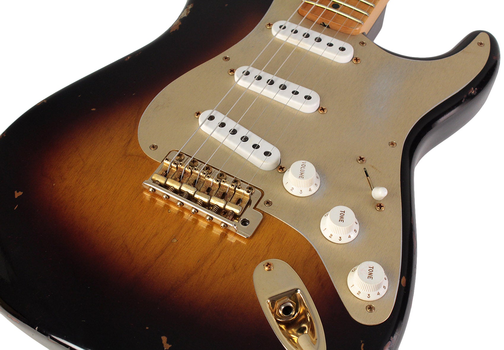 Fender Custom Shop Limited 1955 Bone Tone Stratocaster, Relic, Wide Fa ...