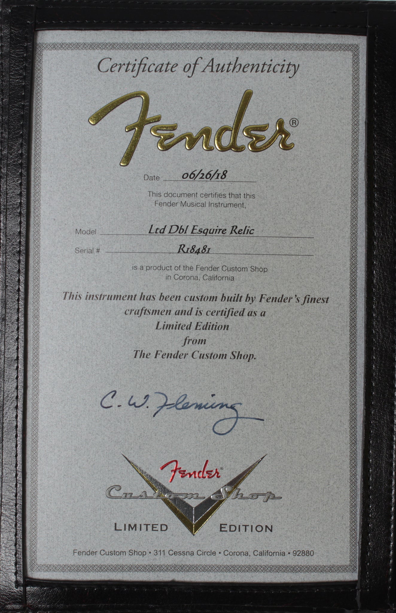 Fender Custom Shop Ltd Relic Double Esquire Special, Wide Fade 2TS ...