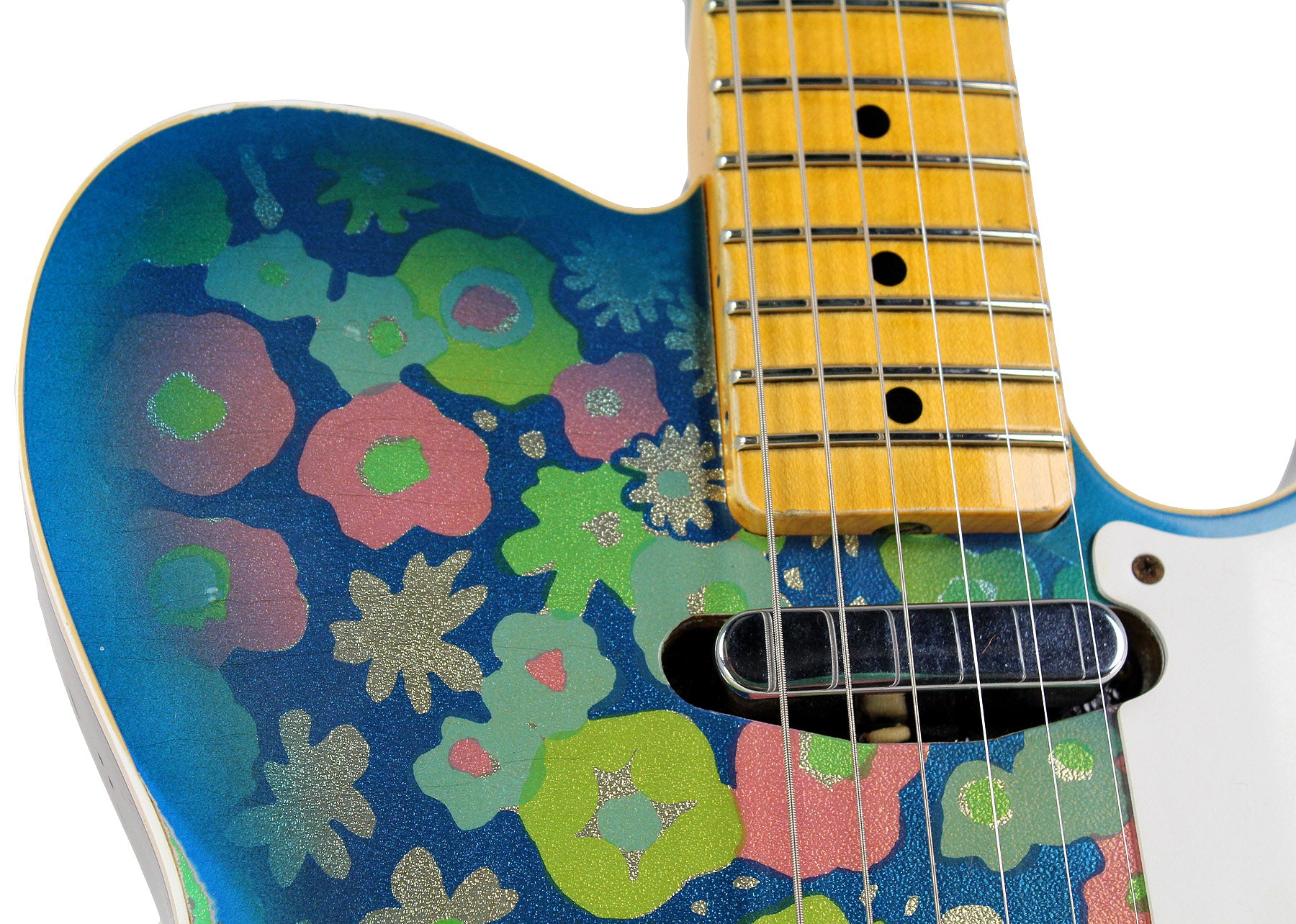 Fender Custom Shop LTD Double Esquire Thinline Custom Relic, Blue Flow ...