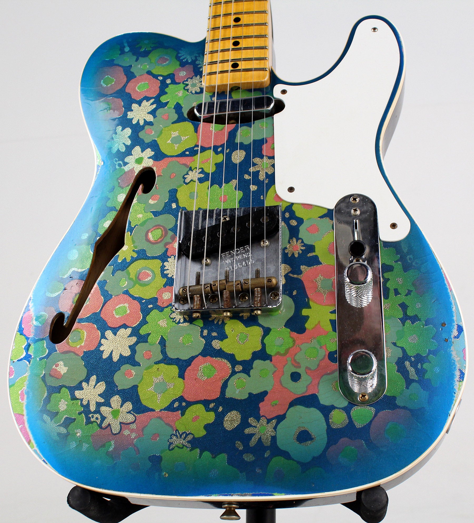 Fender Custom Shop LTD Double Esquire Thinline Custom Relic, Blue Flow ...