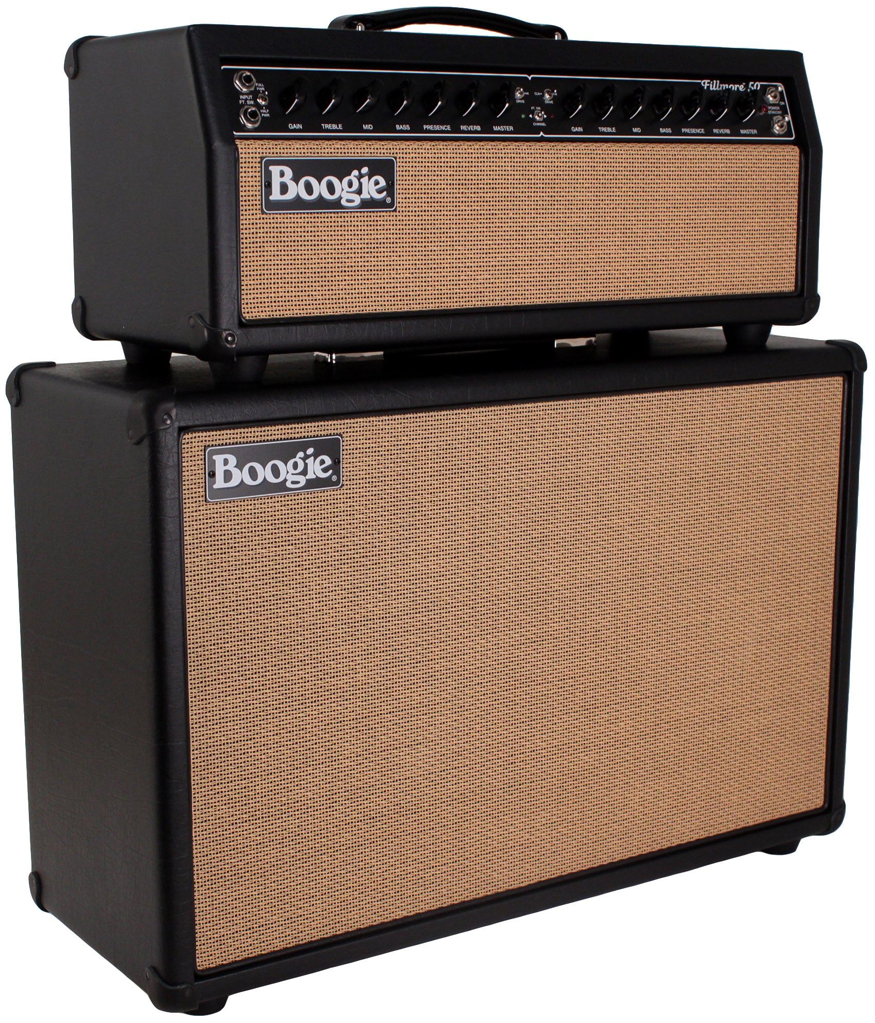 Mesa Boogie Fillmore 50 Head and 2x12 Cab, Black, Tan Jute | Humbucker ...