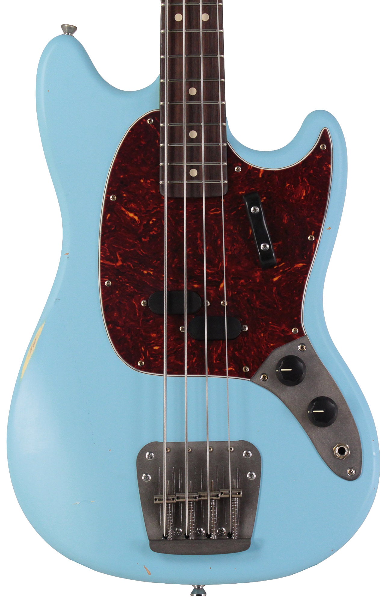 Nash MB63 Bass Guitar, Sonic Blue, Light Aging | Humbucker Music