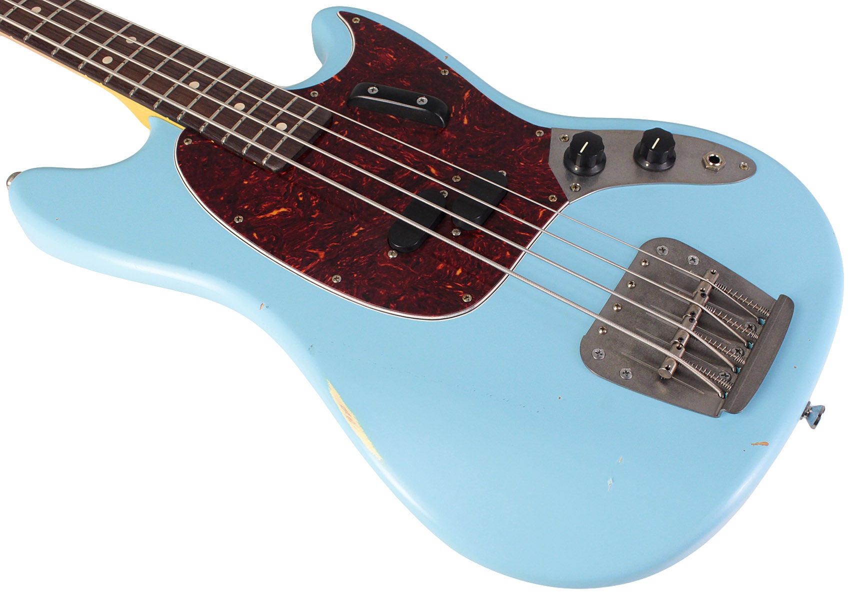 Nash MB63 Bass Guitar, Sonic Blue, Light Aging | Humbucker Music