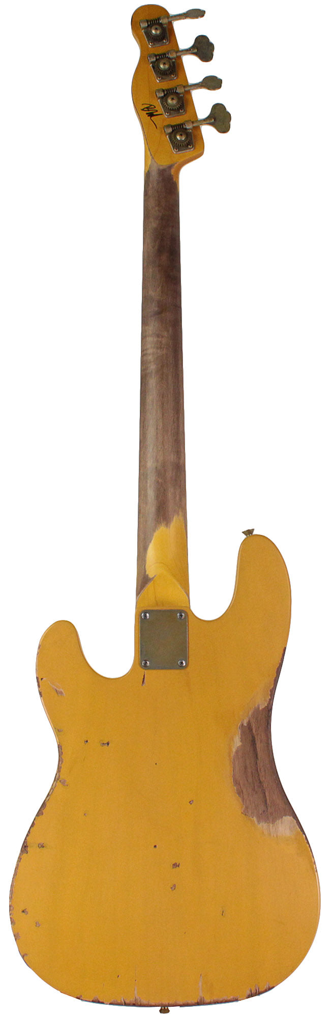 Nash PB52 Bass Guitar, Butterscotch Blonde, Heavy Aging | Humbucker Music