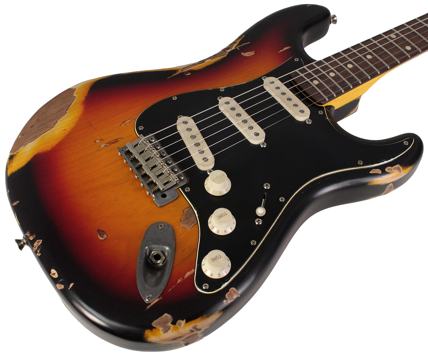 Nash S-63 Guitar, 3-Tone Sunburst, Black PG (SRV Vibe) | Humbucker Music