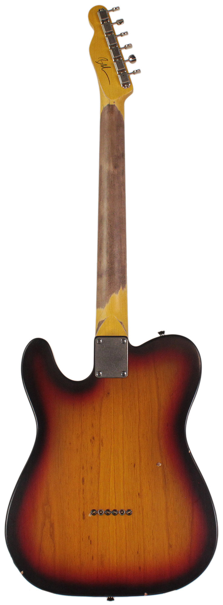 Nash T2HB Guitar, 3-Tone Sunburst, Lollartrons, Light Aging | Humbucker ...