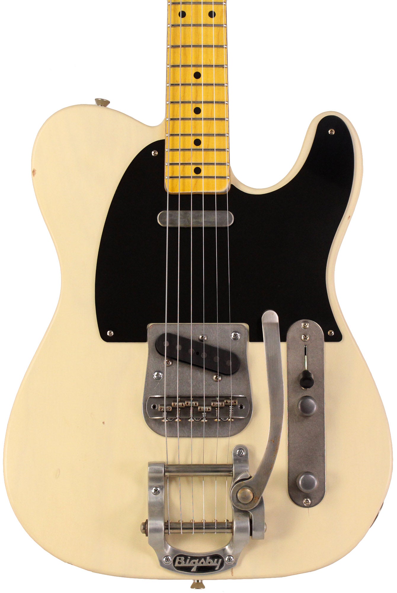 Nash T52 Guitar, Mary Kaye White, Bigsby, Light Aging | Humbucker Music