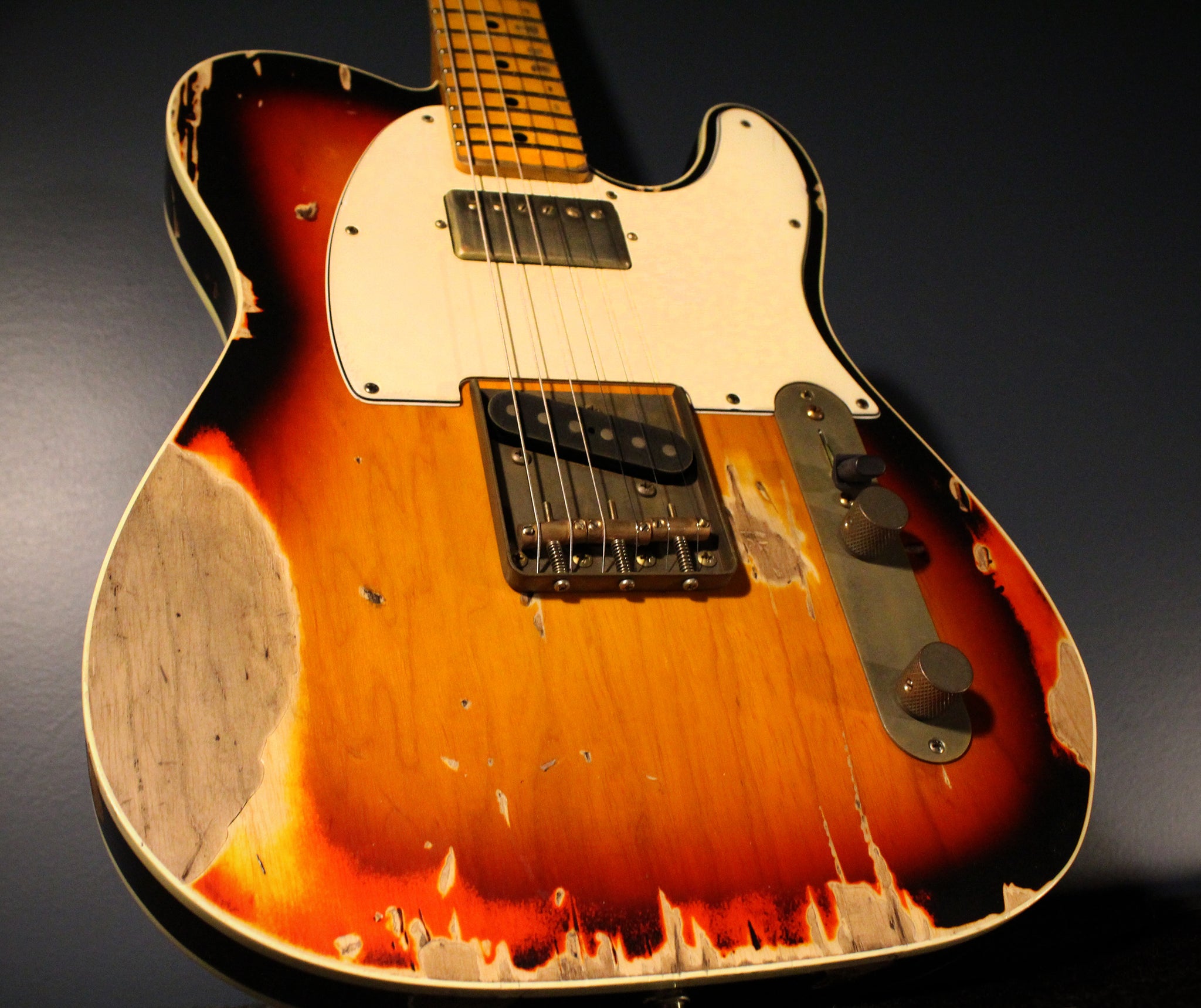 Nash T63DB Guitar, 3-Tone Burst, Humbucker | Humbucker Music