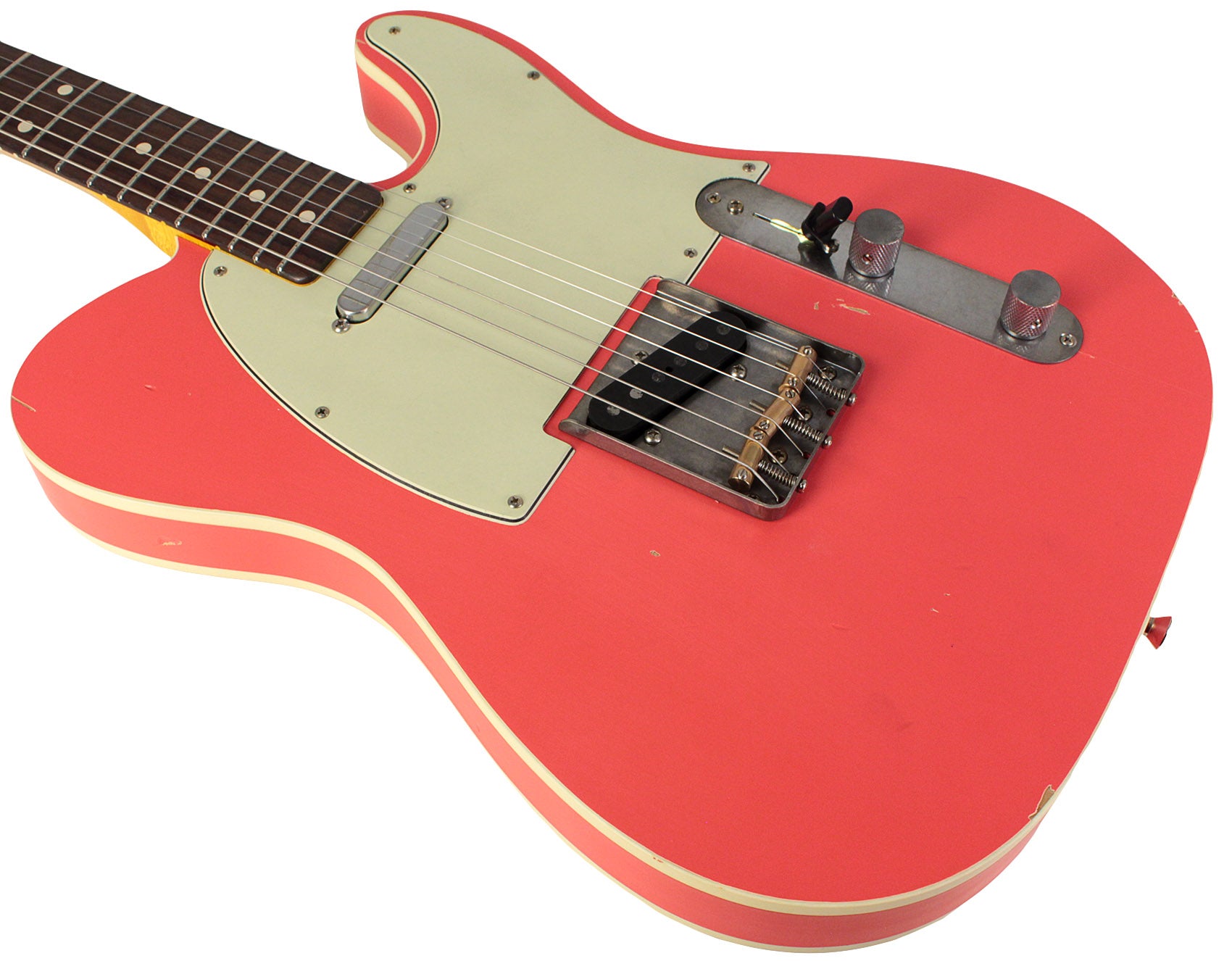 Nash TC-63 Guitar, Double Bound, Fiesta Red, Light Aging | Humbucker Music