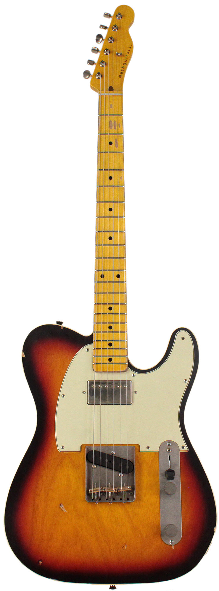 Nash T63DB Guitar, 3-Tone Burst, Humbucker, Maple | Humbucker Music