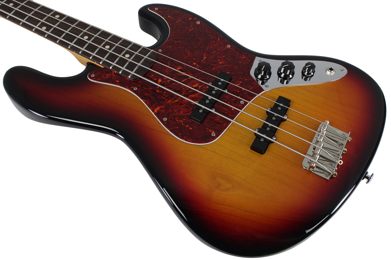 Suhr Classic J Bass Guitar, 3-Tone Sunburst | Humbucker Music