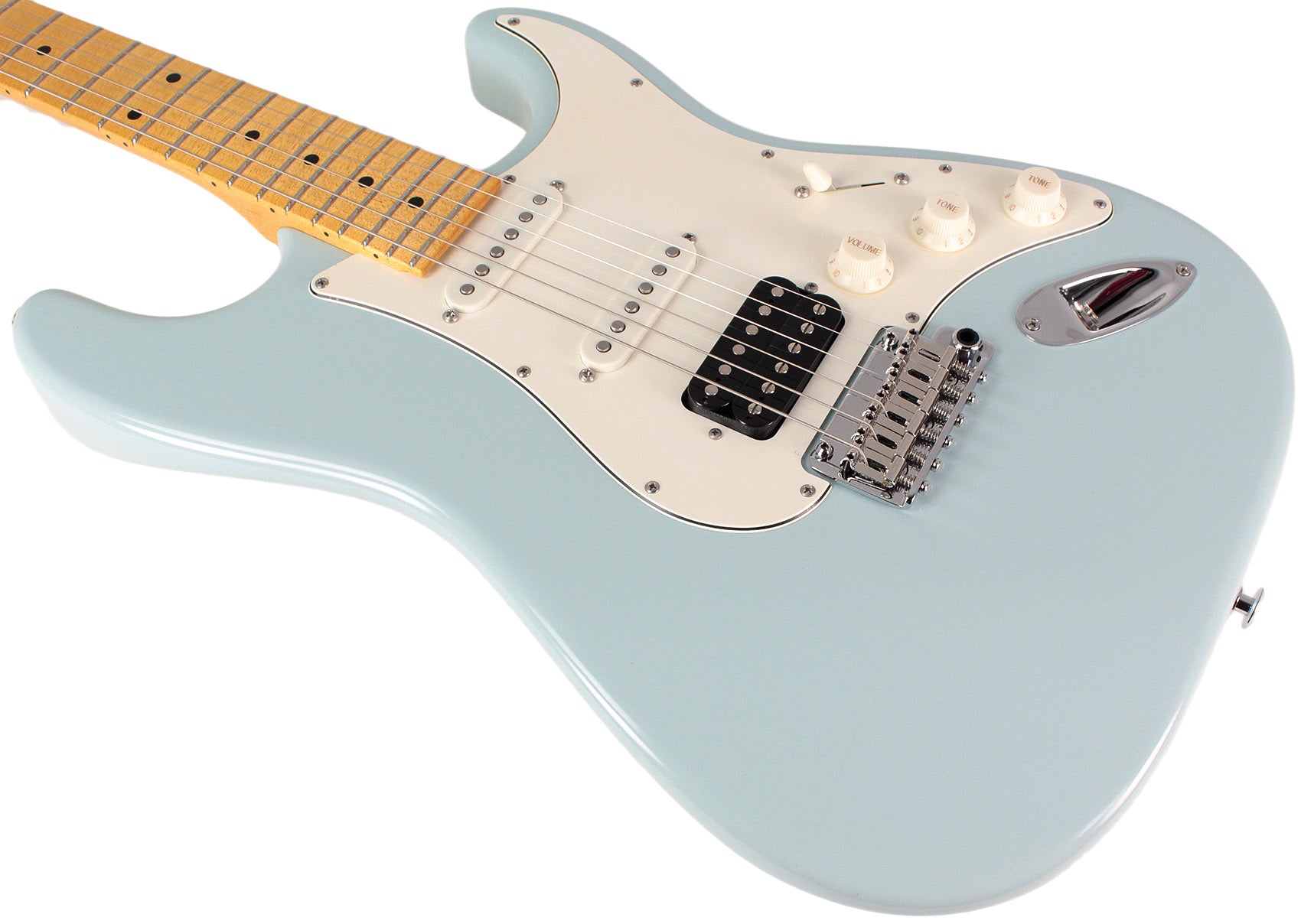Suhr Classic S HSS Guitar, Sonic Blue, Maple | Humbucker Music