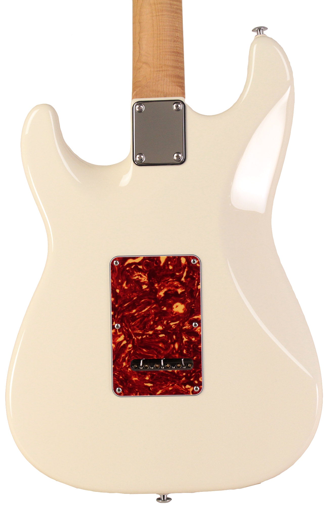 Suhr Select Classic S HSS Guitar, Roasted Flamed Neck, Olympic White ...