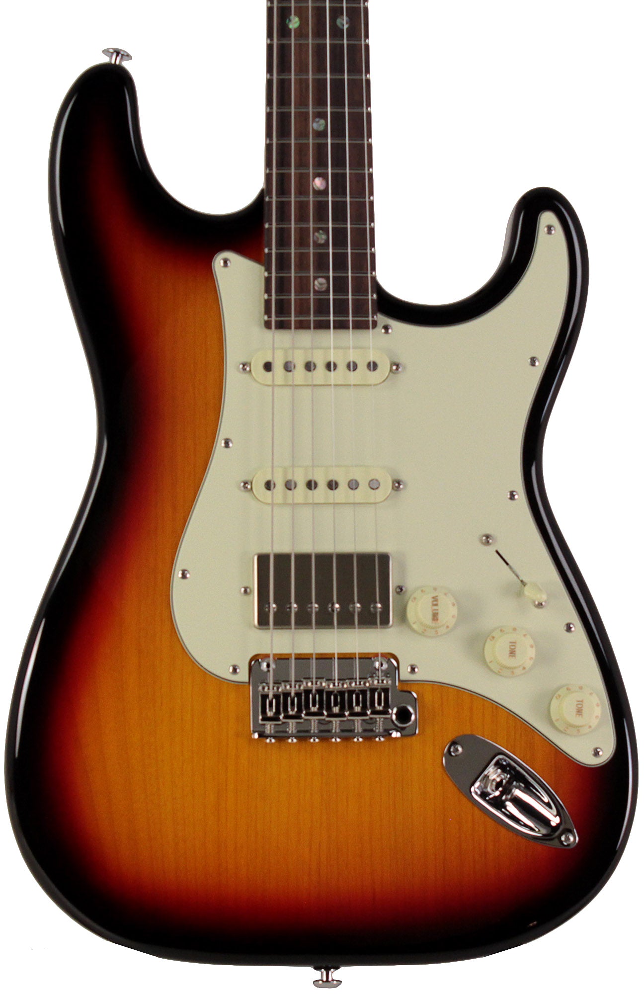 Suhr Select Classic S HSS Guitar, Roasted Neck, 3-Tone Burst ...