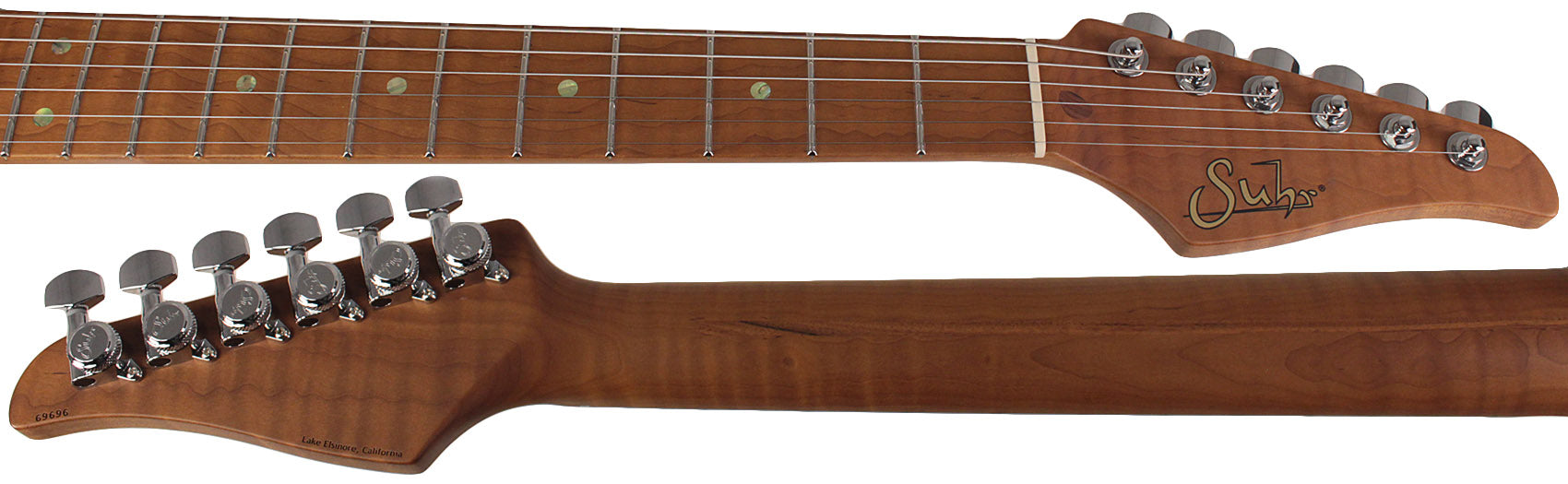 Suhr Select Classic S HSS Guitar, Roasted Flamed Neck, 3-Tone Burst, M ...