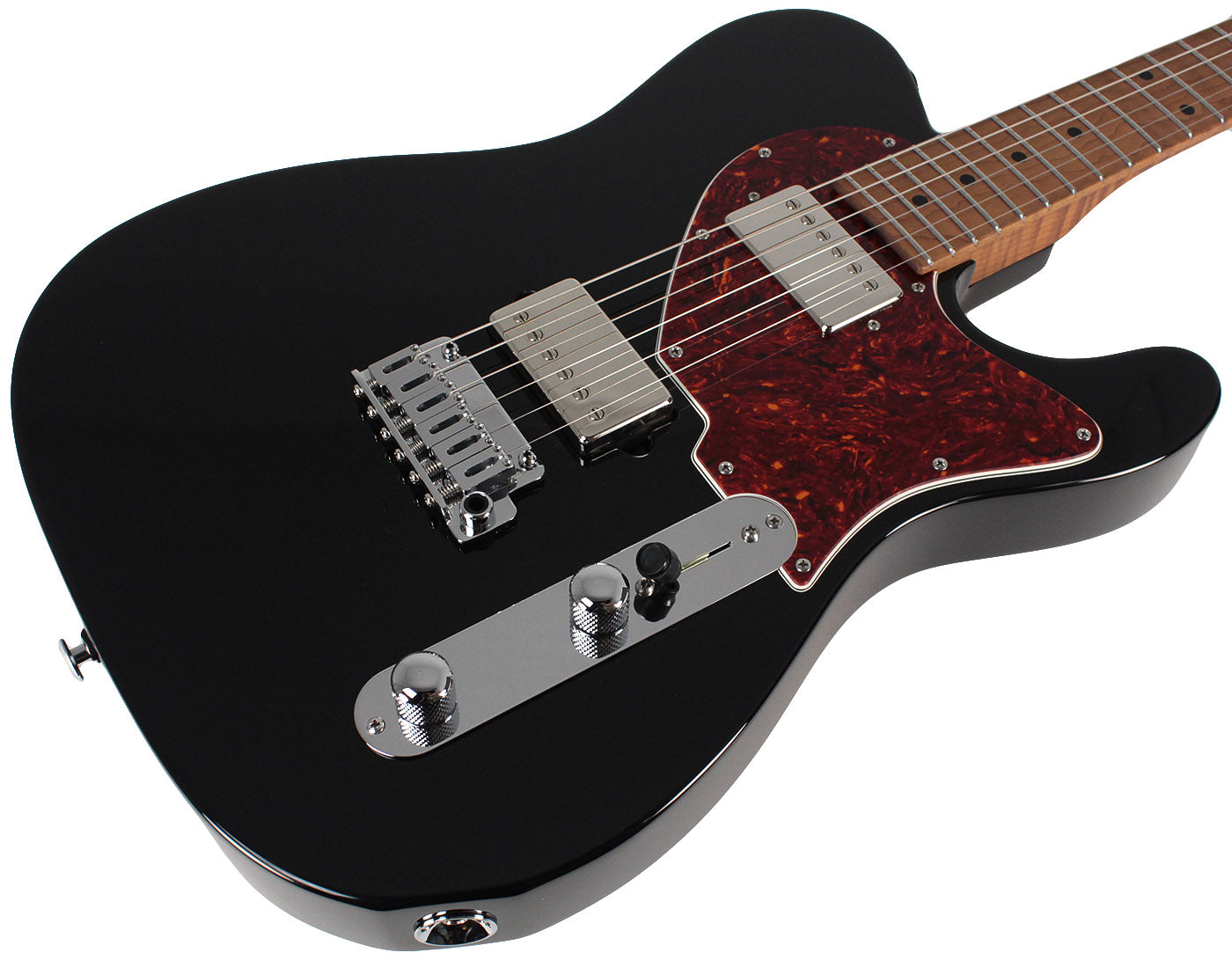 Suhr Select Classic T HH Guitar, Roasted Flamed Neck, Black | Humbucker ...