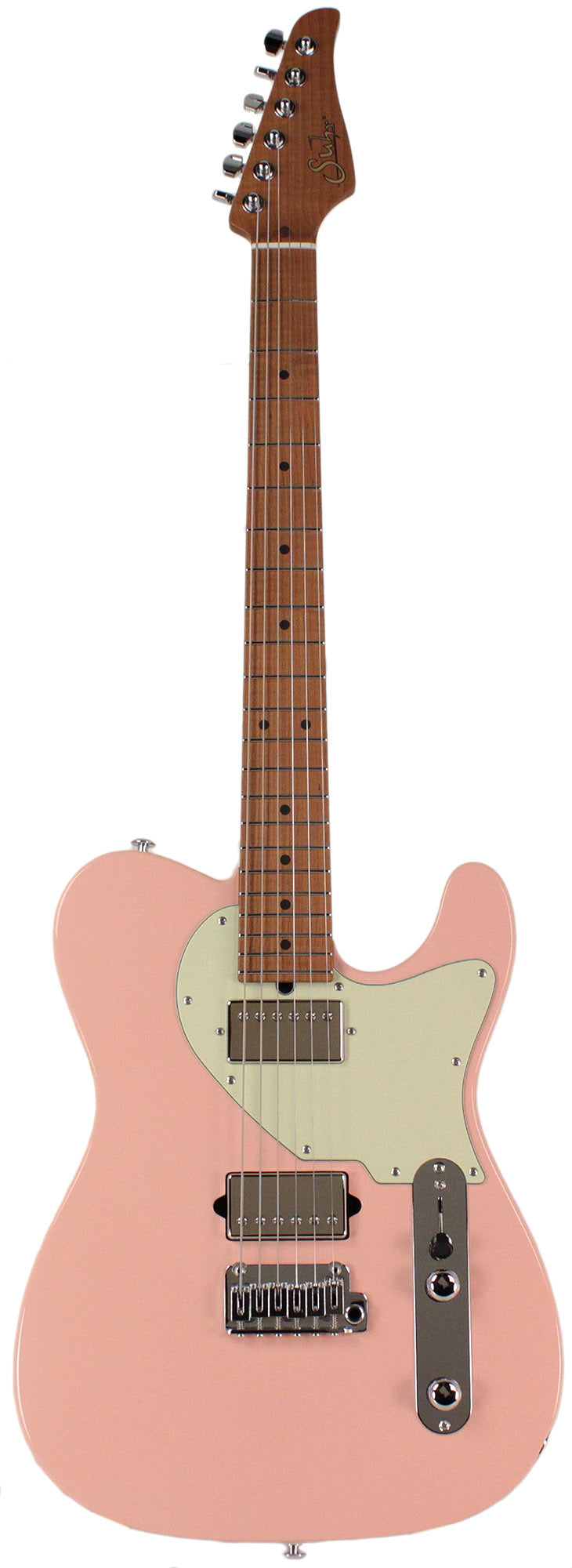 Suhr Select Classic T HH Guitar, Roasted Flamed Neck, Shell Pink ...