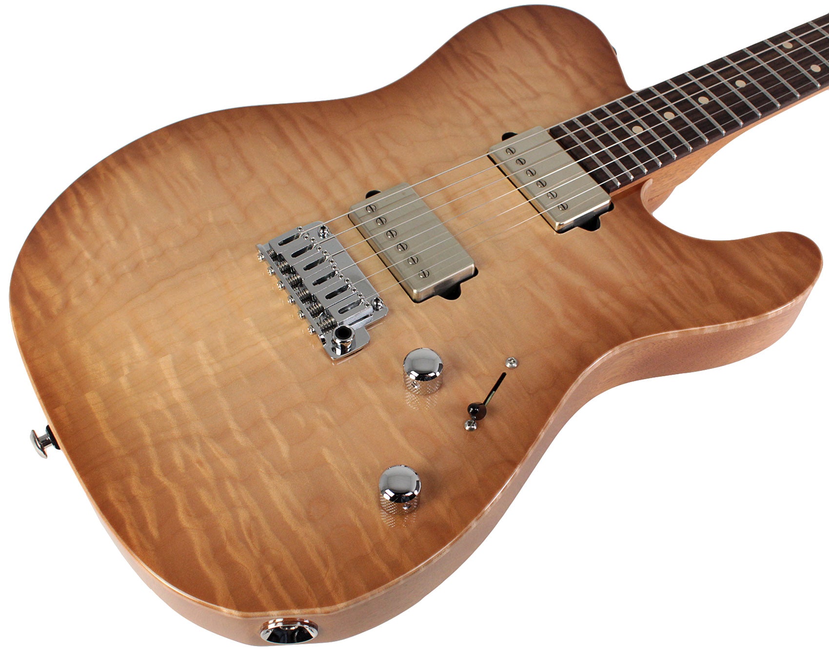 Suhr Select Modern T Mahogany Guitar, Natural Burst | Humbucker Music