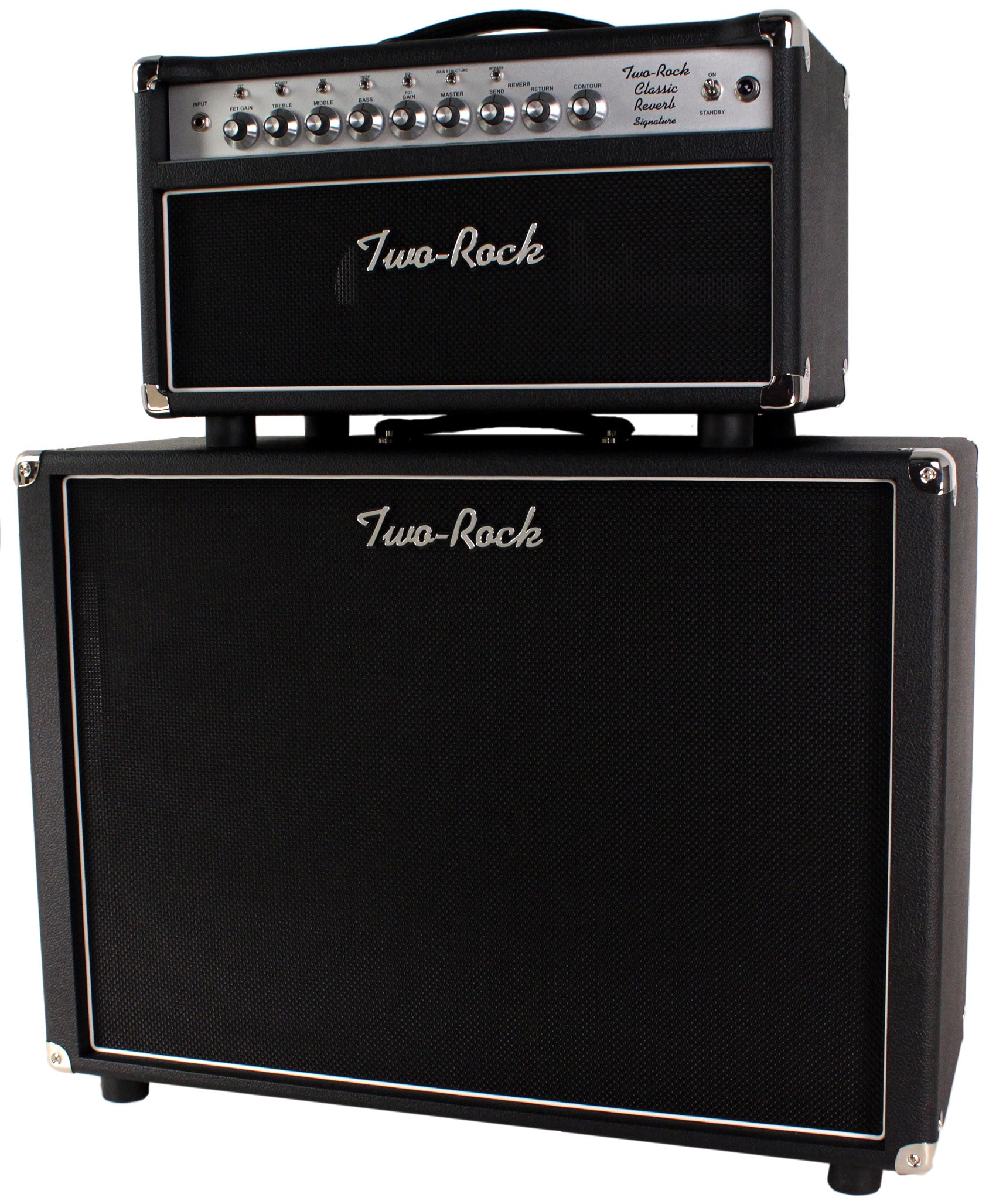 Two-Rock Classic Reverb Signature 50 Head, 2x12 Horizontal Cab, Black ...